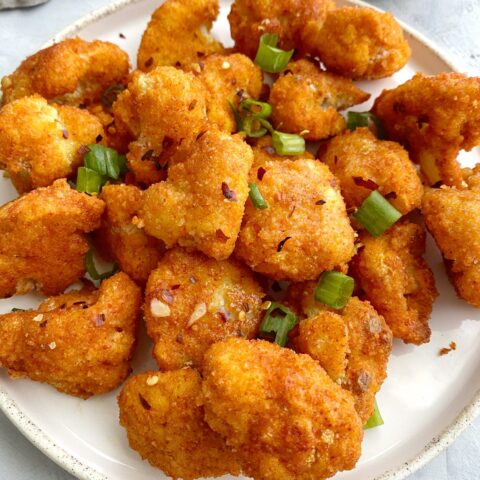 Sriracha Maple Baked Cauliflower - onebalancedlife.com