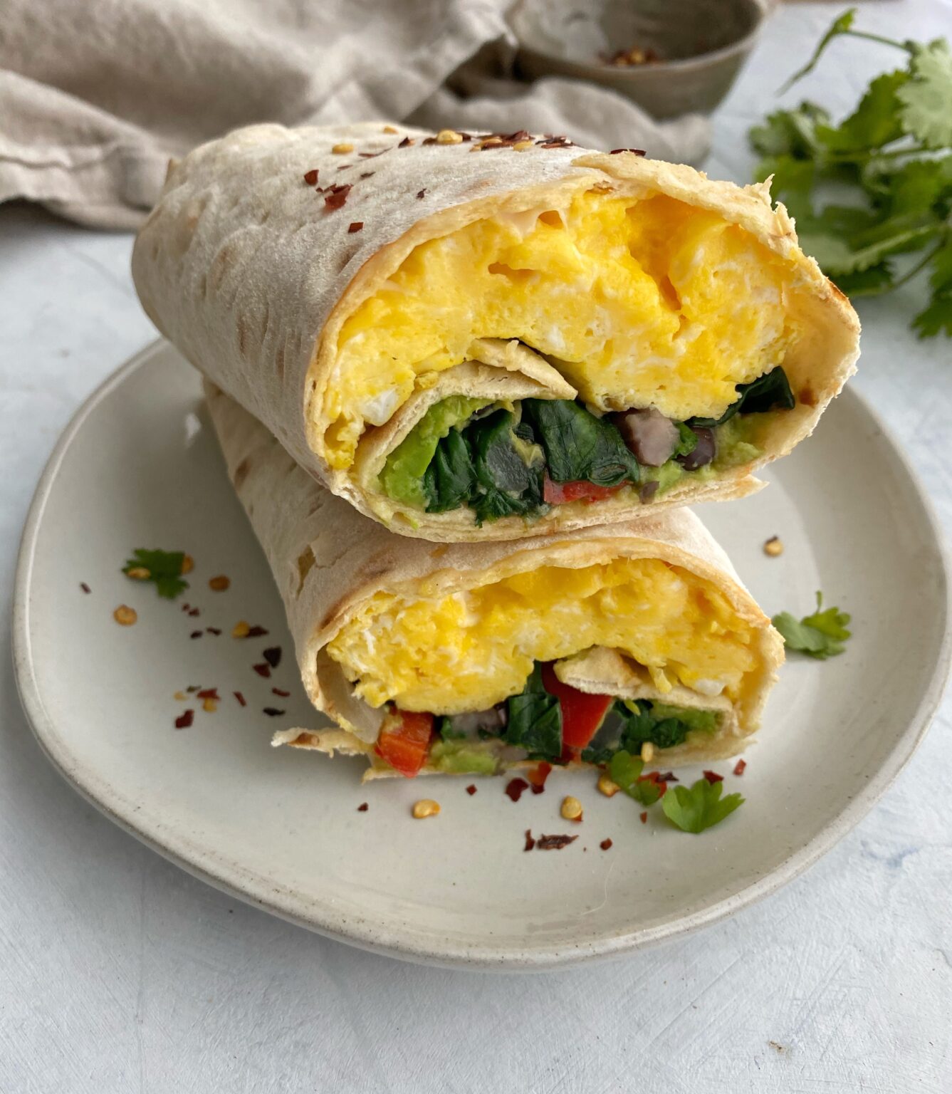 Breakfast Veggie Wraps - onebalancedlife.com