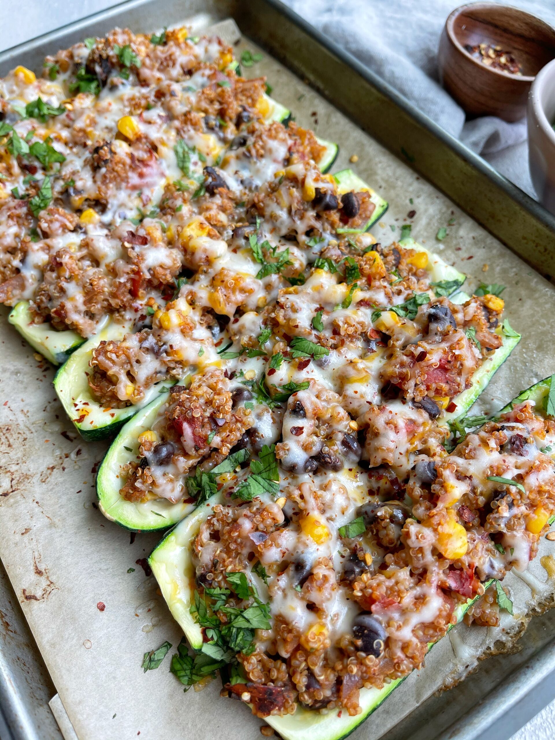 Taco Stuffed Zucchini Boats - onebalancedlife.com