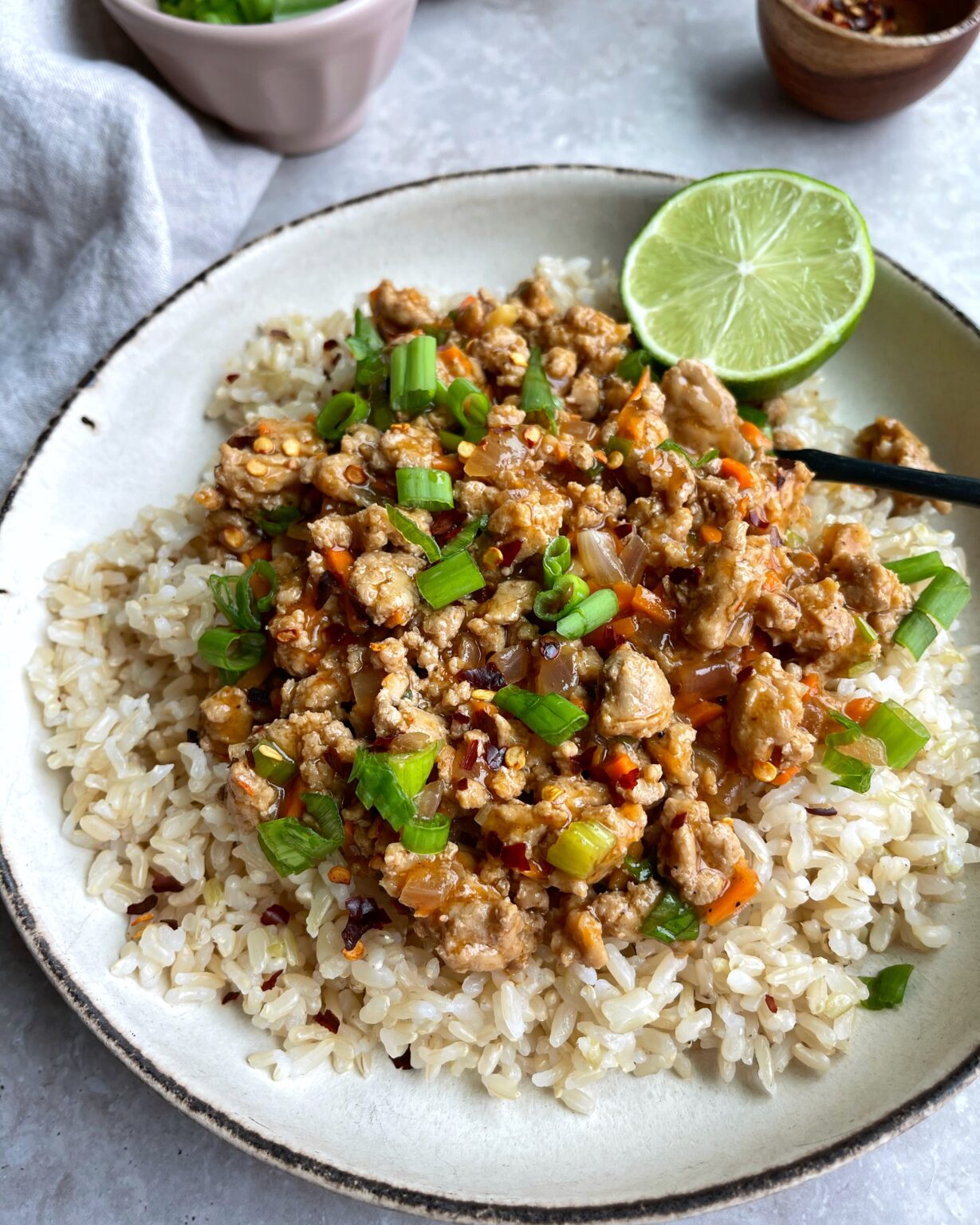 Ground Turkey Rice Bowls - onebalancedlife.com