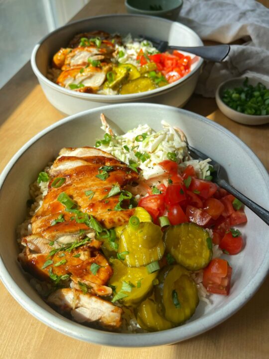 BBQ Chicken Bowls - onebalancedlife.com