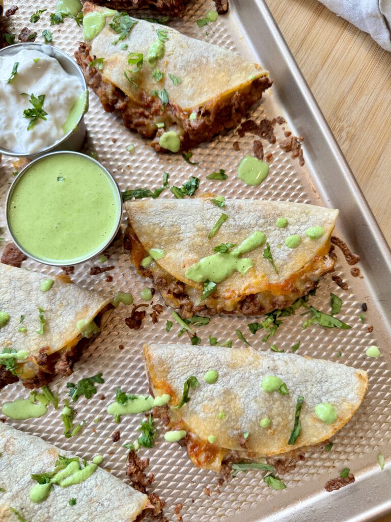 Ground Beef and bean baked tacos - onebalancedlife.com